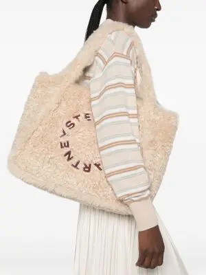 Stella McCartney Stella Logo Shearling Tote