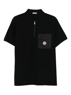 Moncler Logo Cotton Polo Shirt - Multicolor