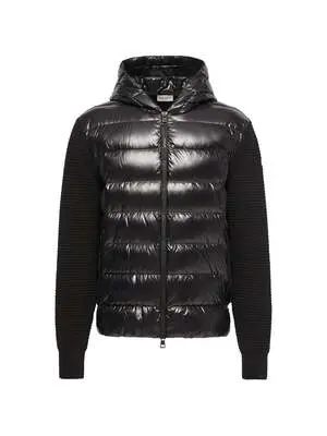 Moncler Wool And Nylon Padded Cardigan - Multicolor