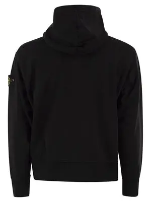 Stone Island Cotton Hooded Zip-up Sweatshirt