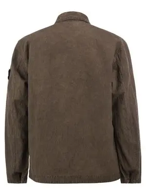 Stone Island Corduroy Overshirt With Compass Badge
