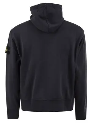 Stone Island Cotton Hooded Zip-up Sweatshirt