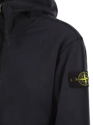 Stone Island Cotton Hooded Zip-up Sweatshirt