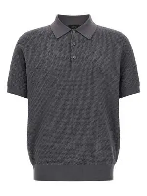 Brioni Cashmere And Cotton Polo Shirt - Multicolor