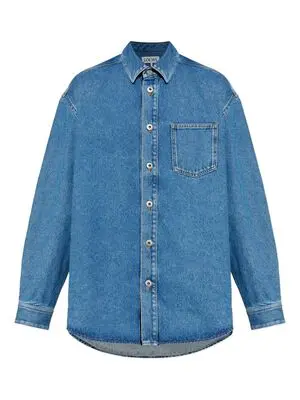 Loewe Anagram Denim Cotton Shirt - Multicolor
