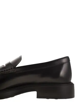TOD'S Leather Loafers - Black