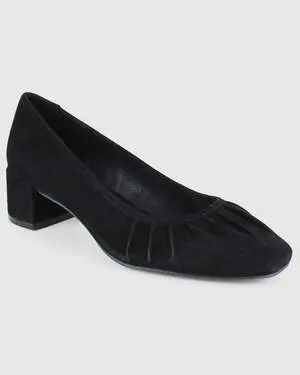 Splendid Jade Suede Block Heel Pumps - Black