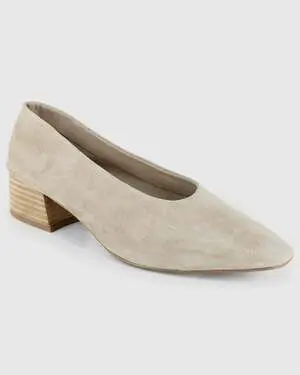 Splendid Olivia Suede Block Heel Pumps