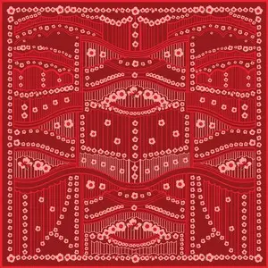 JESSIE ZHAO NEW YORK Scarlet Rhythm Double Sided Silk Scarf - Red