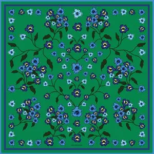 JESSIE ZHAO NEW YORK Emerald Echo Double Sided Silk Scarf