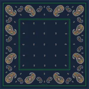 JESSIE ZHAO NEW YORK Paisley Nocturne Double Sided Silk Scarf - Blue