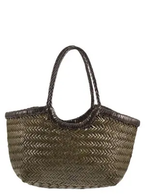 Dragon Diffusion Nantucket Two-tone Woven Buffalo Calfskin Bag - Yellow