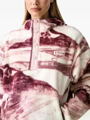 Columbia Helvetia Ii Mountain-print Fleece Hoodie - White