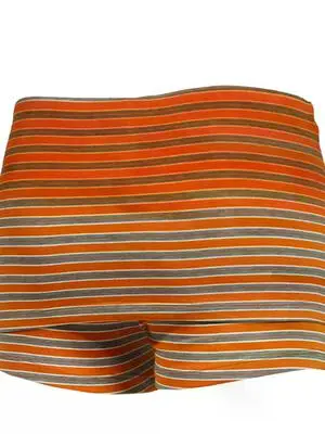 ANOMALIES DEPARTMENT Gradient Striped Layered Shorts