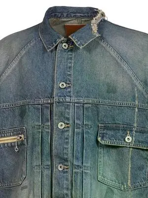 DAIRIKU 80year Distressed-effect Denim Jacket