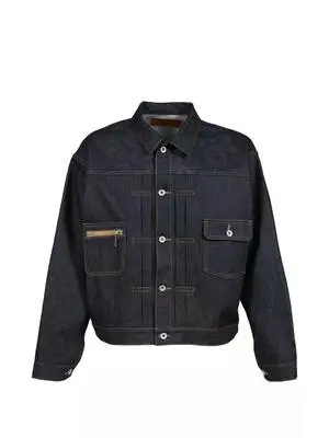 DAIRIKU Rigid Boxy-silhouette Denim Jacket - Blue