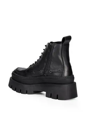 SUMMERY COPENHAGEN Cph697 Lace-up Platform Boots - Black
