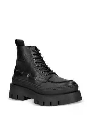 SUMMERY COPENHAGEN Cph697 Lace-up Platform Boots - Black