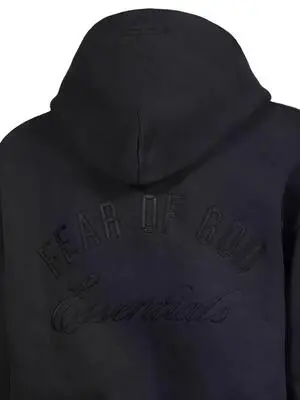 ESSENTIALS Logo-embroidered Zip-up Hoodie