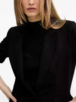 Dkny Single-breasted Ruched-sleeve Blazer