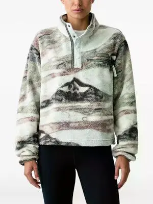 Columbia Helvetia Ii Mountain-print Fleece Sweater - Green