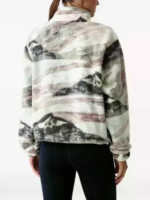 Columbia Mountain-print Fleece Pullover - Green
