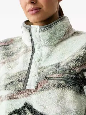 Columbia Mountain-print Fleece Pullover - Green