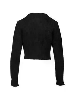 POST ARCHIVE FACTION Ribbed-knit Zip-up Sweater