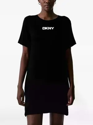 Dkny Logo-print Nightdress - Black