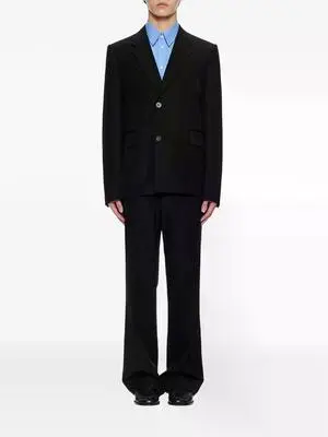 WOOYOUNGMI Single-breasted Long-sleeve Blazer - Black