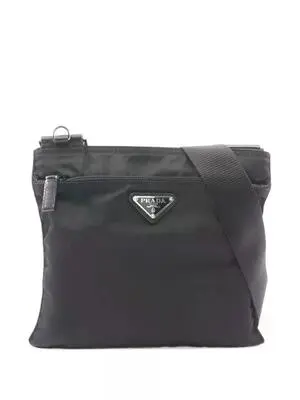 Prada 2010s Triangle Logo Shoulder Bag