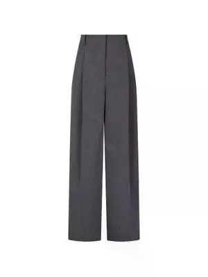 STUDIO TOMBOY Pleated Wide-leg Tailored Trousers - Grey