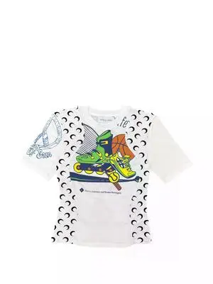 MARINE SERRE Moon-print Crew Neck T-shirt