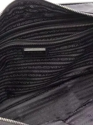 Prada 2020s Tessuto Saffiano Shoulder Bag - Black