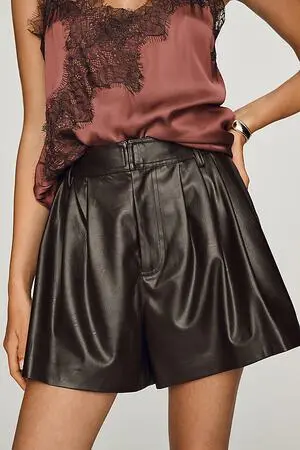 Astr The Label Atherton Faux-leather Shorts