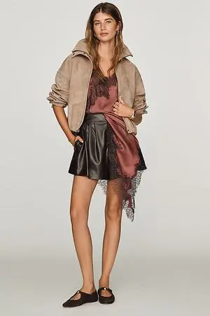 Astr The Label Atherton Faux-leather Shorts