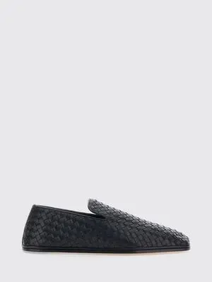 Bottega Veneta Palazzo Intrecciato Lambskin Loafers - Black