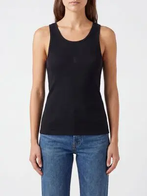 Saint Laurent Cotton Basic Tank Top - Blue