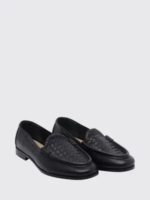 Bottega Veneta Silenzio Intrecciato Lambskin Leather Loafers