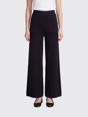 Max Mara High-waisted Wide Leg Knit Wool Trousers - Black