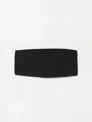 Max Mara Viscose Blend Bandeau Top - Black