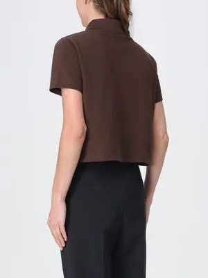 Saint Laurent Cotton Polo Shirt With Embroidered Monogram