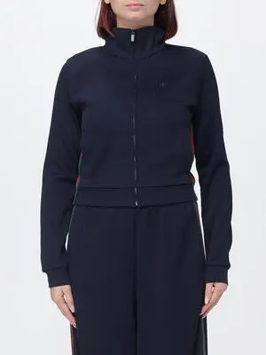 Gucci Web Stripe High Neck Slim Fit Technical Jersey Track Jacket - Blue