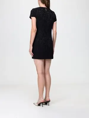 Saint Laurent Floral Print Cotton Blend Mini Sheath Dress