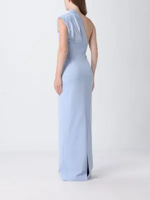 Solace London One-shoulder Satin Long Gown With Back Slit