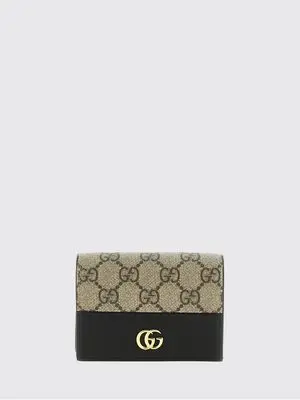 Gucci Wallet In Gg Supreme Fabric And Leather With Flap Closure - Multicolor