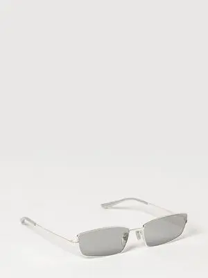 Gucci Engraved-logo Rectangular Metal Sunglasses - Silver