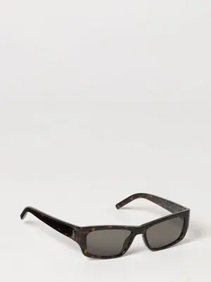 Saint Laurent Tortoiseshell Acetate Sunglasses With Monogram