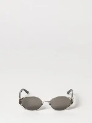 Saint Laurent Oval Tortoiseshell Acetate Sunglasses With Monogram