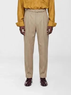 Saint Laurent Wool And Mohair Slim Fit Trousers - Cream